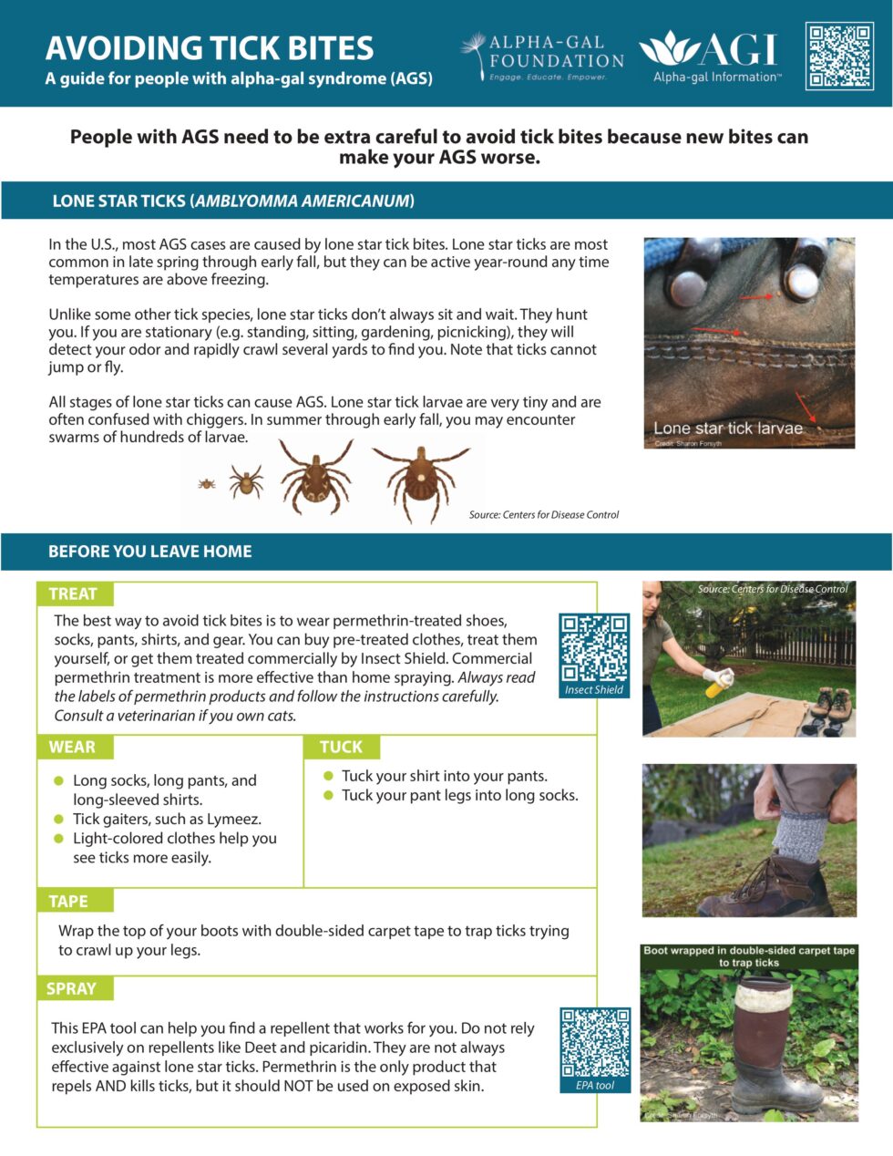 Downloadable AGS Patient Handouts - Alpha-gal Information